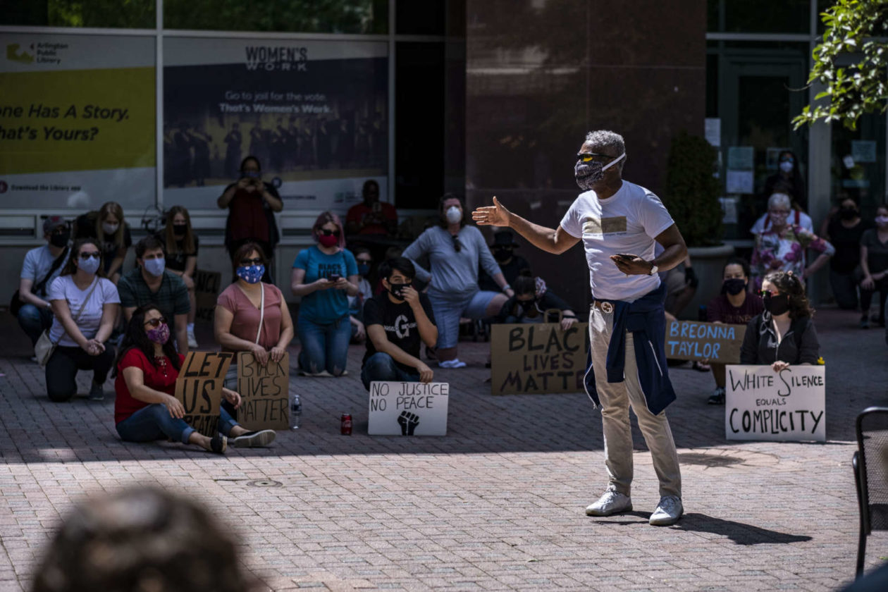 Photos: Peaceful Protest Marches from Shirlington to Ballston | ARLnow.com