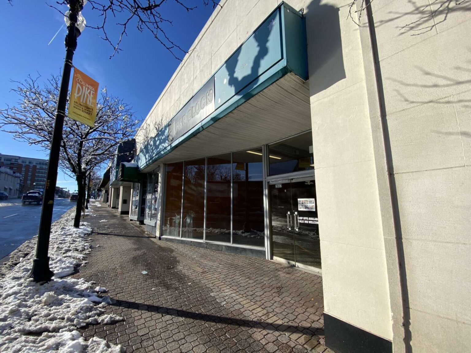 H&R Block on Columbia Pike closed, as redevelopment of building nears ...