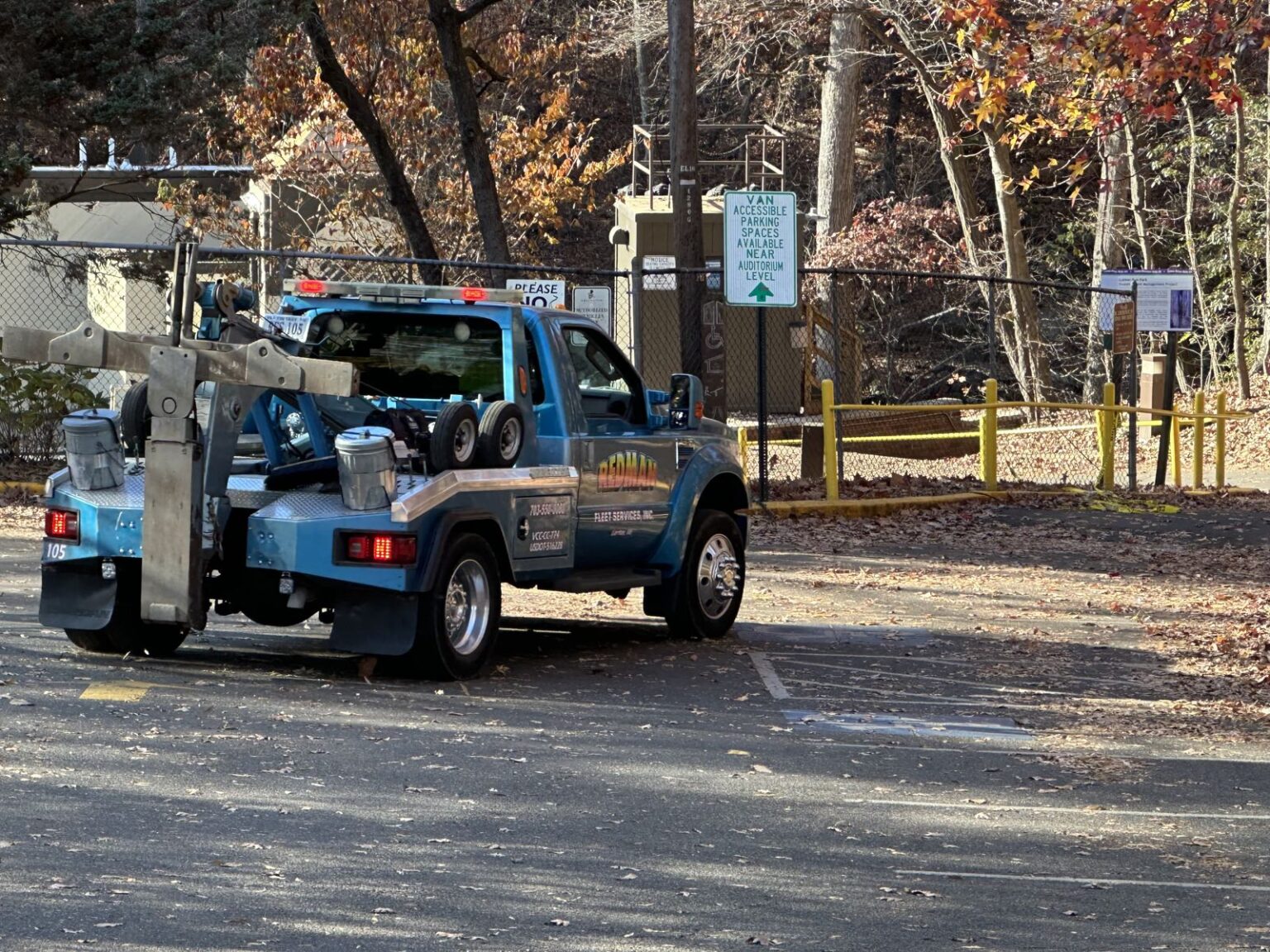 NEW: County truck drives off bridge in local park | ARLnow.com