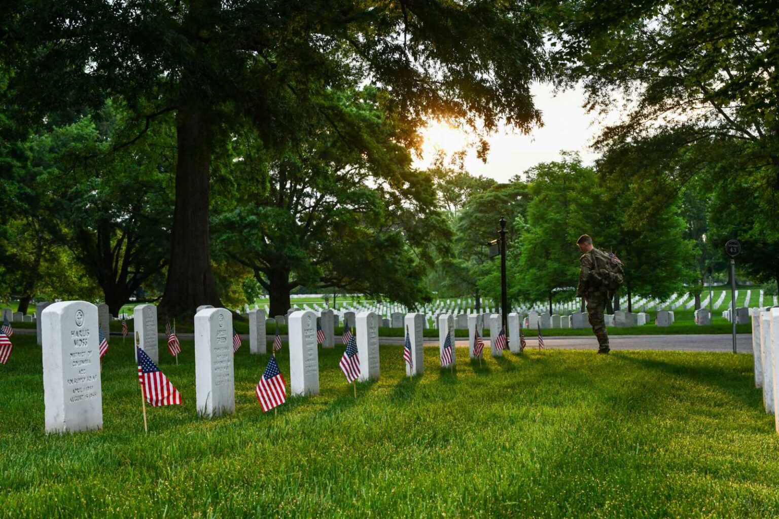 Photos: Soldiers honor fallen with 260,000 flags at Arlington National ...