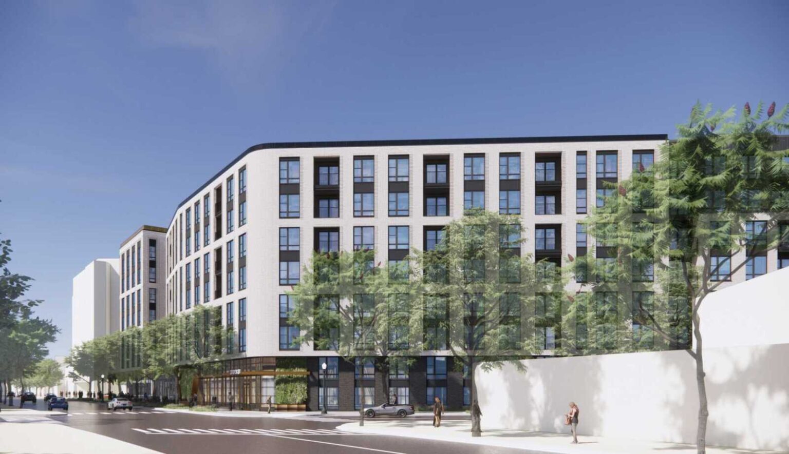 New renderings show apartment building proposed to replace Clarendon ...