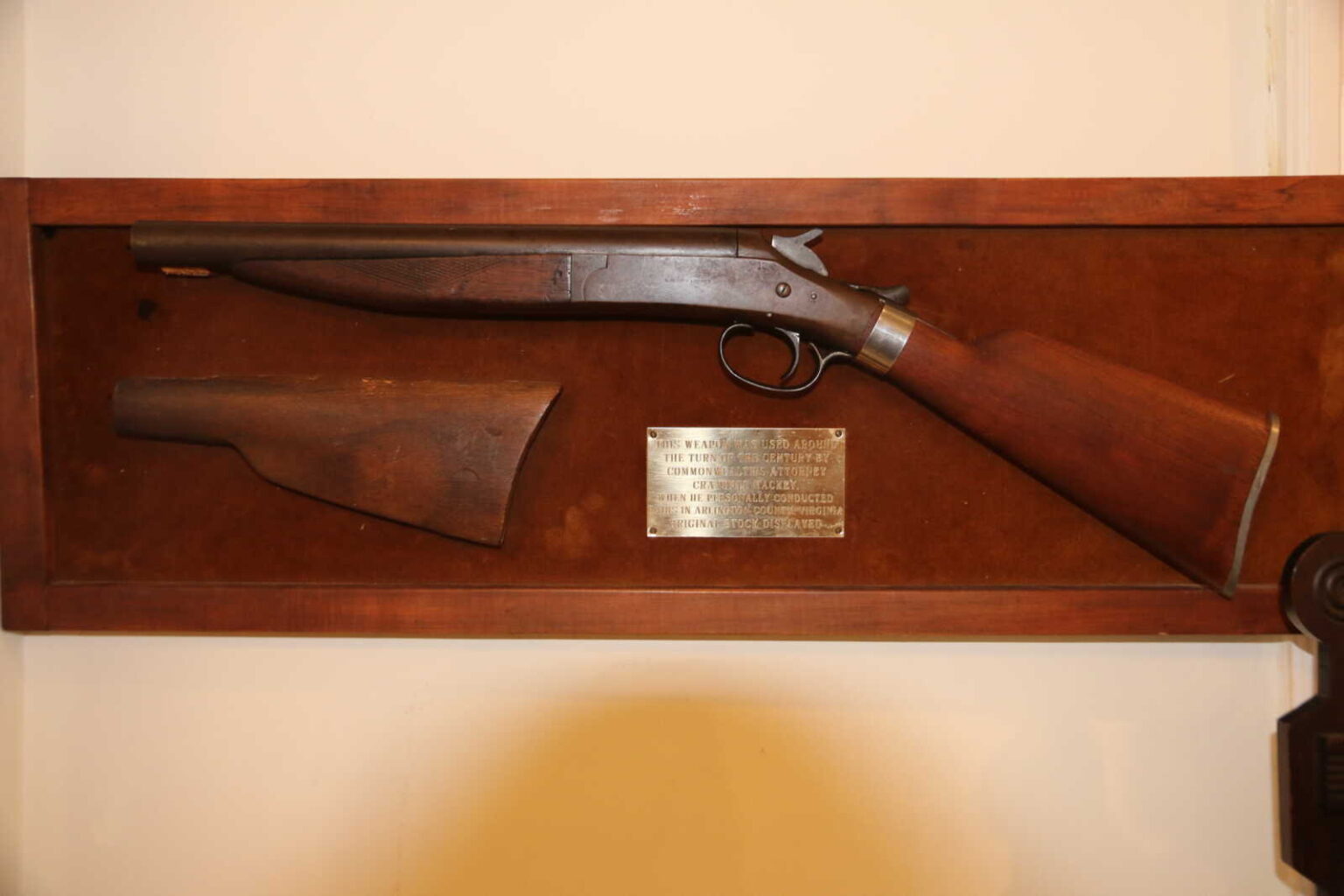 Historic shotgun used to fight Rosslyn gambling and prostitution ...