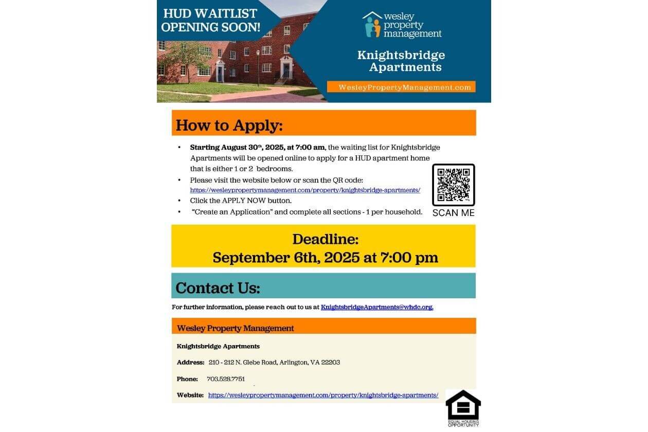 HUD Waitlist Opening Saturday (Community Post) | ARLnow.com