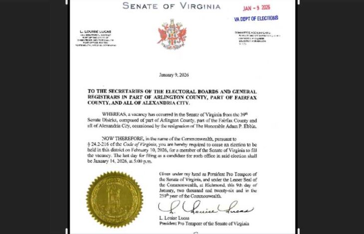 Vote on Democratic nominee to replace Sen. Ebbin is tomorrow | ARLnow.com