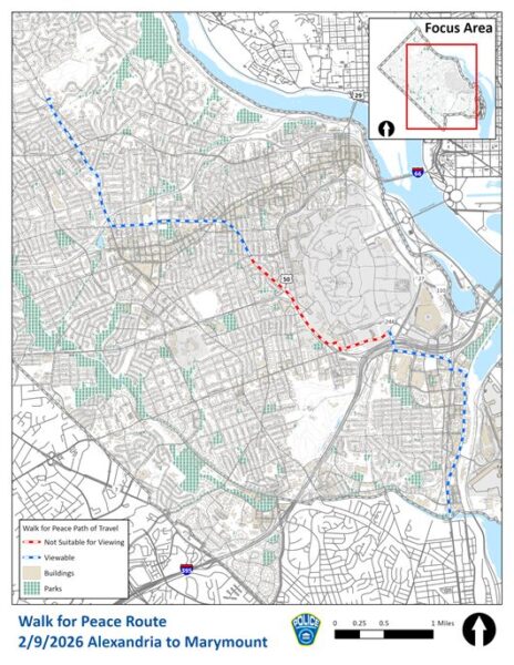 Walk for Peace brings rolling road closures to Arlington on Monday and ...