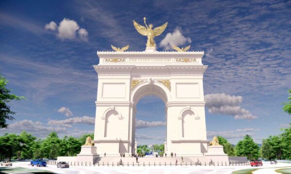JUST IN: New renderings show 250-foot ‘triumphal arch’ proposed for ...
