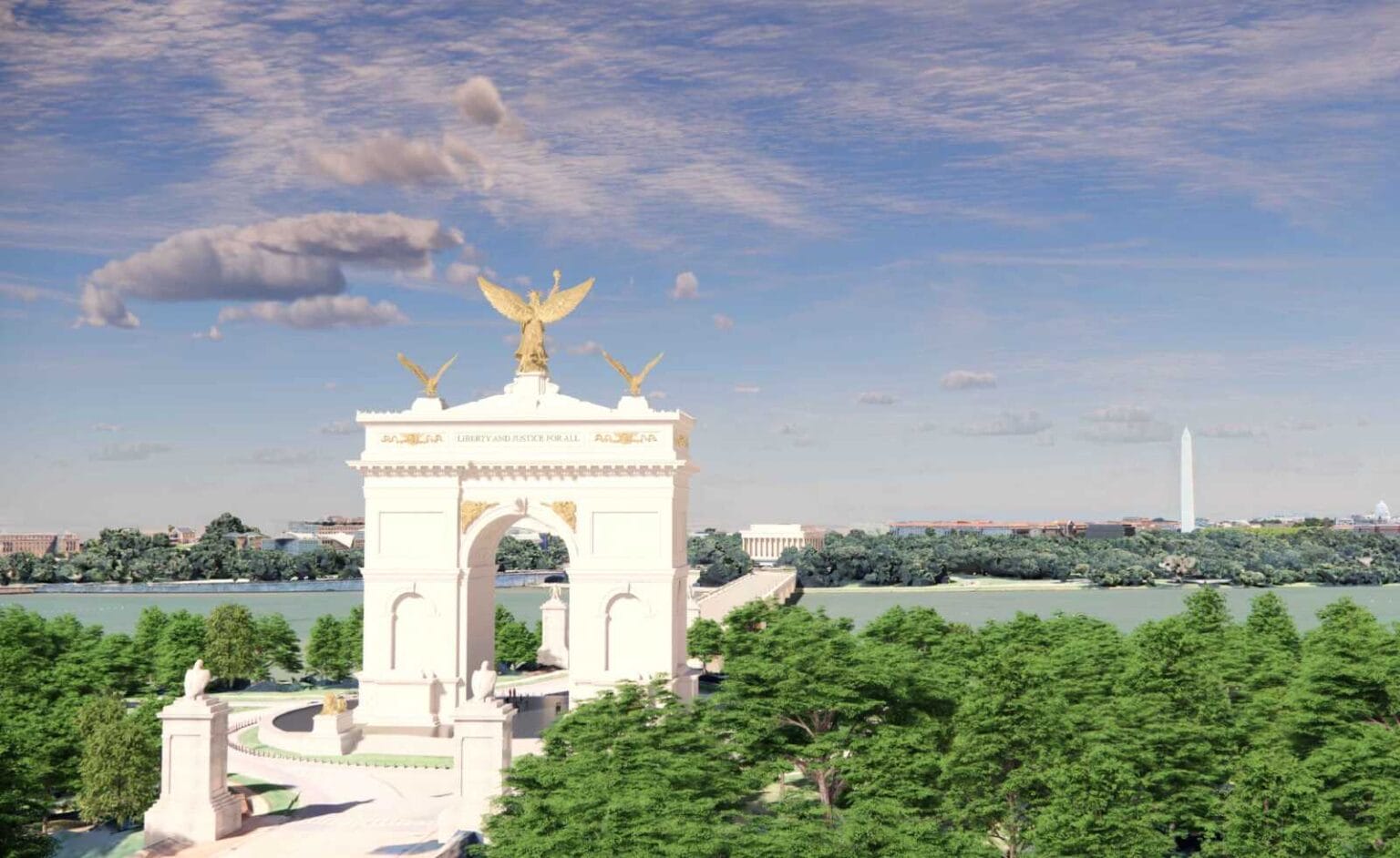 JUST IN: New renderings show 250-foot ‘triumphal arch’ proposed for ...