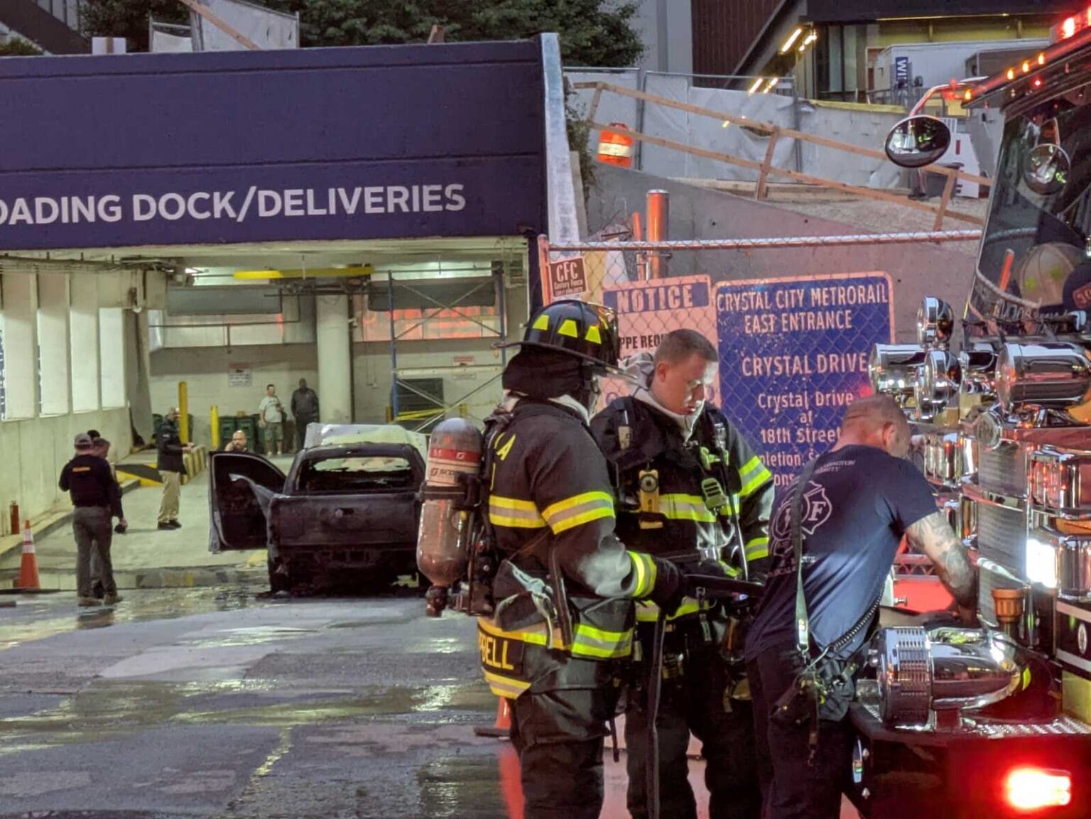 ACFD investigating vehicle fire at Crystal City parking garage entrance ...