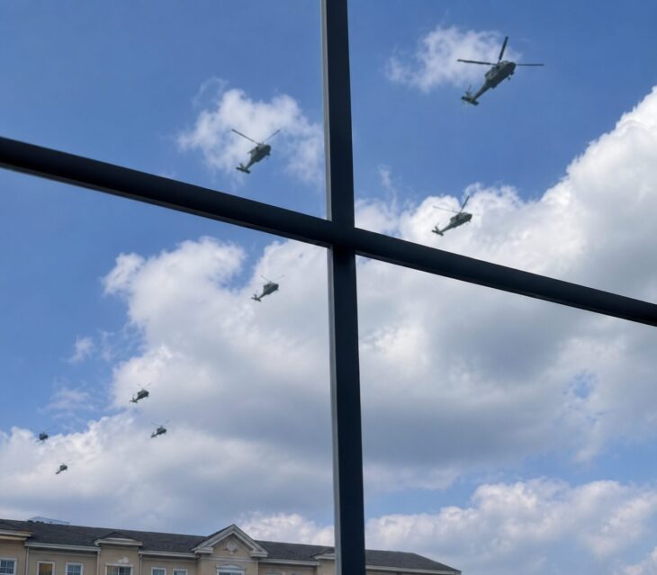 More flyovers planned this weekend after a dozen helicopters flew over ...